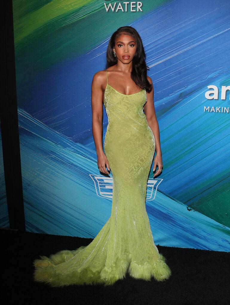 Lori Harvey Stuns In A Lime Green Gown At The AmfAR Gala In Hollywood
