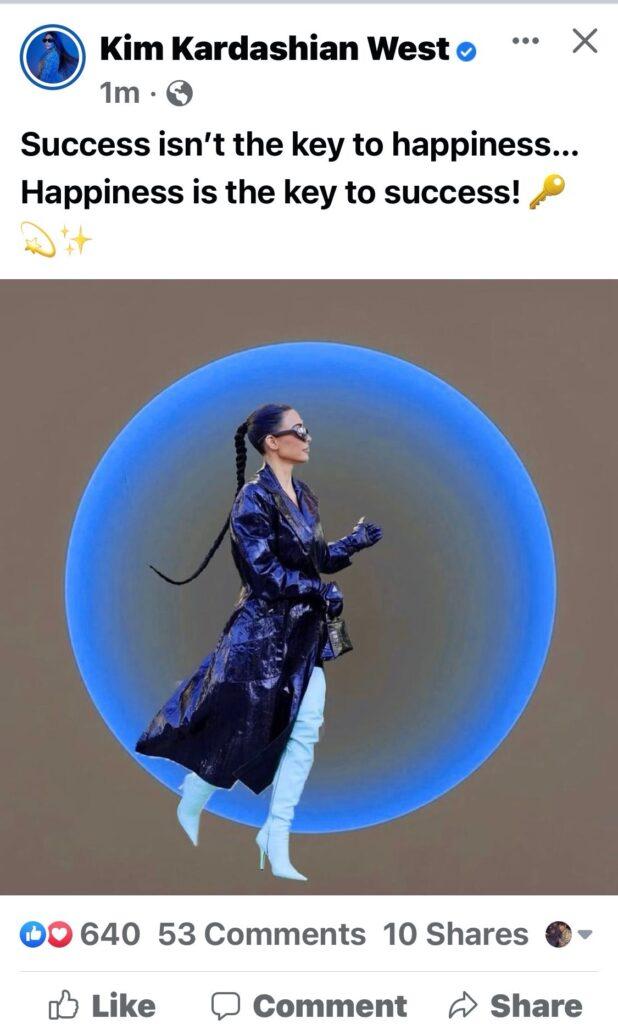 Kim Kardashian Celebrates Divorce With Name Change On Facebook