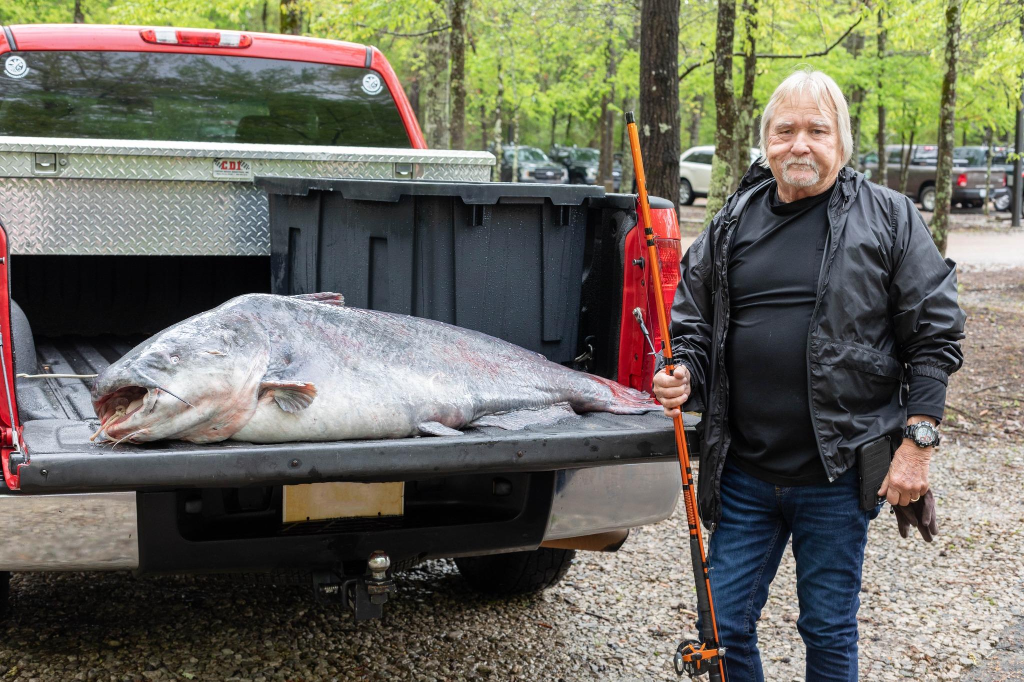 Man Spends 40 Minutes Catching Record-Breaking 131 Pound Fish