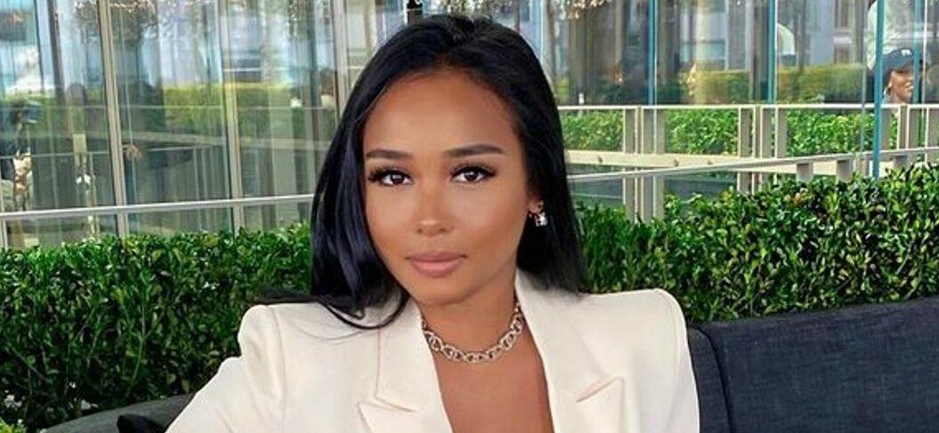 Tristan Thompson's Ex Jordan Craig Ditches Bra In Low-Cut Dress