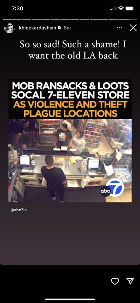 Khloe Kardashian Wants 'The Old LA Back' Amid Storefront Looting
