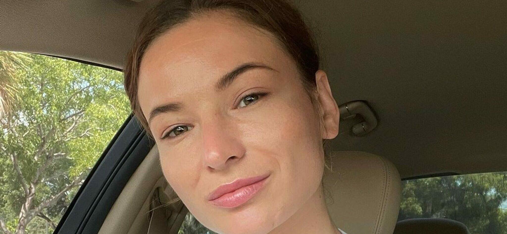 UFC Fighter Maryna Moroz In Her Red Thong Straddles Wood