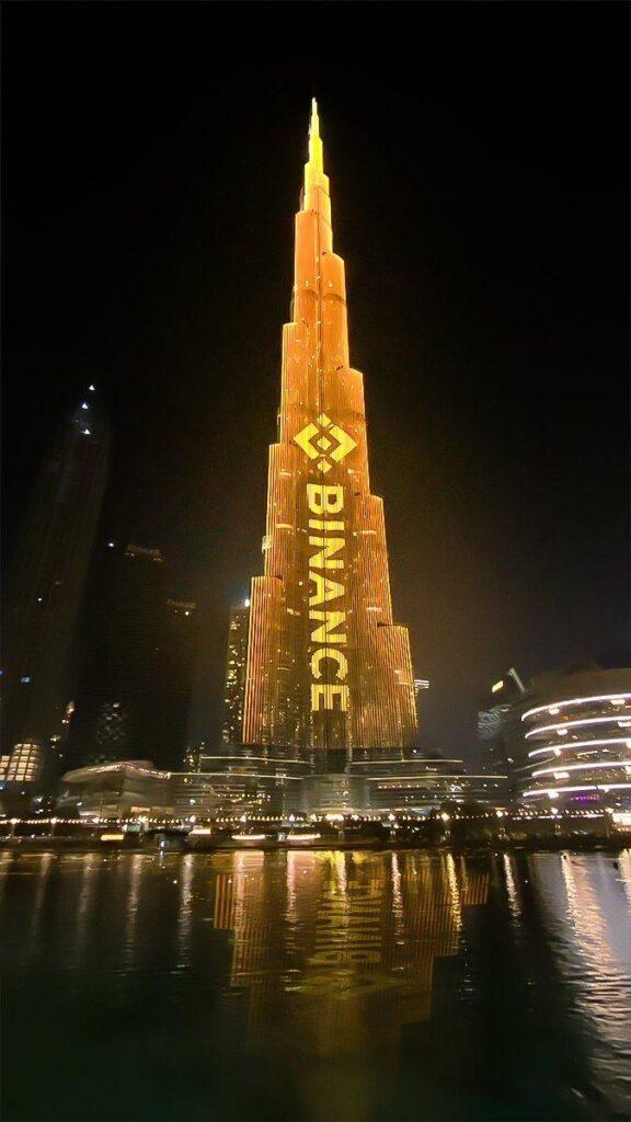Paris Hilton PUMPED For Binance Lighting Up Tallest Building