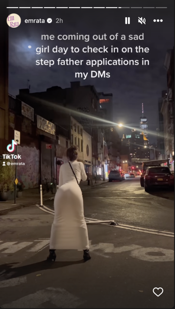 Emily Ratajkowski Is Taking 'Stepfather Applications' Over On IG