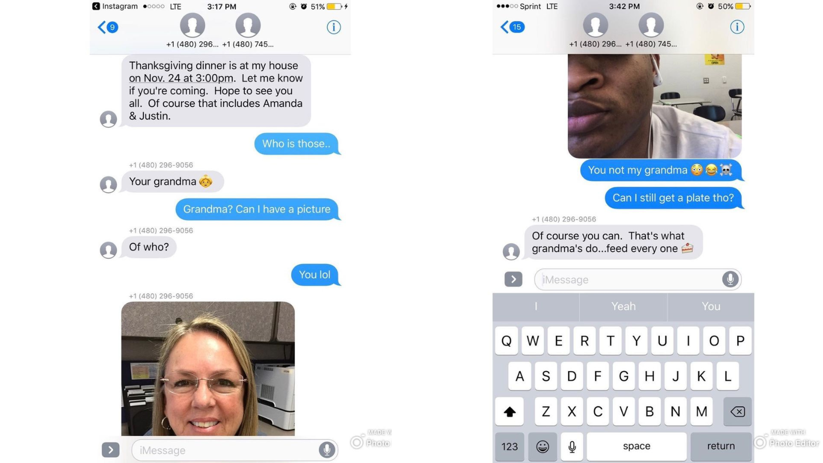 Thanksgiving Tradition Continued For Grandma Over Wrong Text