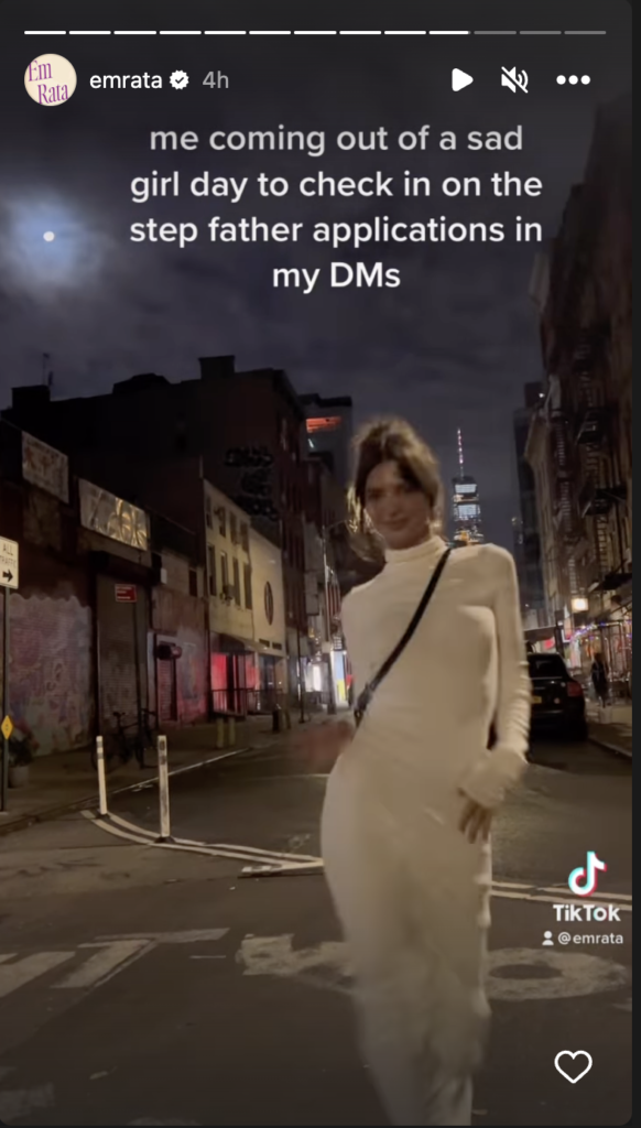 Emily Ratajkowski Is Taking 'Stepfather Applications' Over On IG