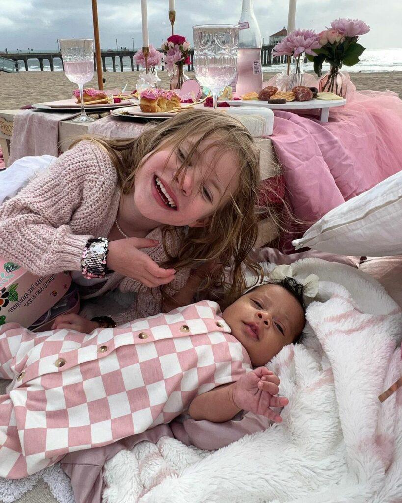 Alyssa Scott Treats Daughter To Beach Day Out For Birthday