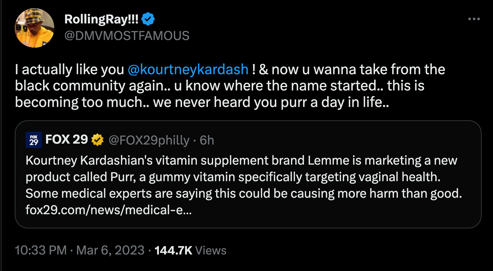 Kourtney Kardashian Slammed For Stealing From Black Community