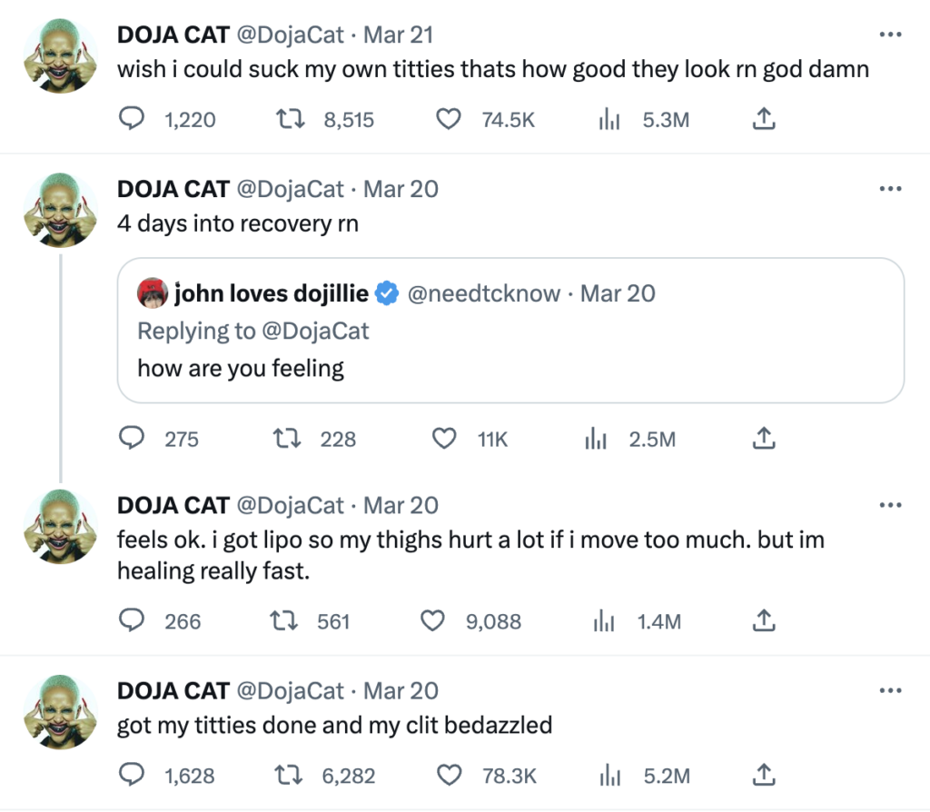 Doja Cat Is "Much Happier' With Natural Beauty Even Though She
