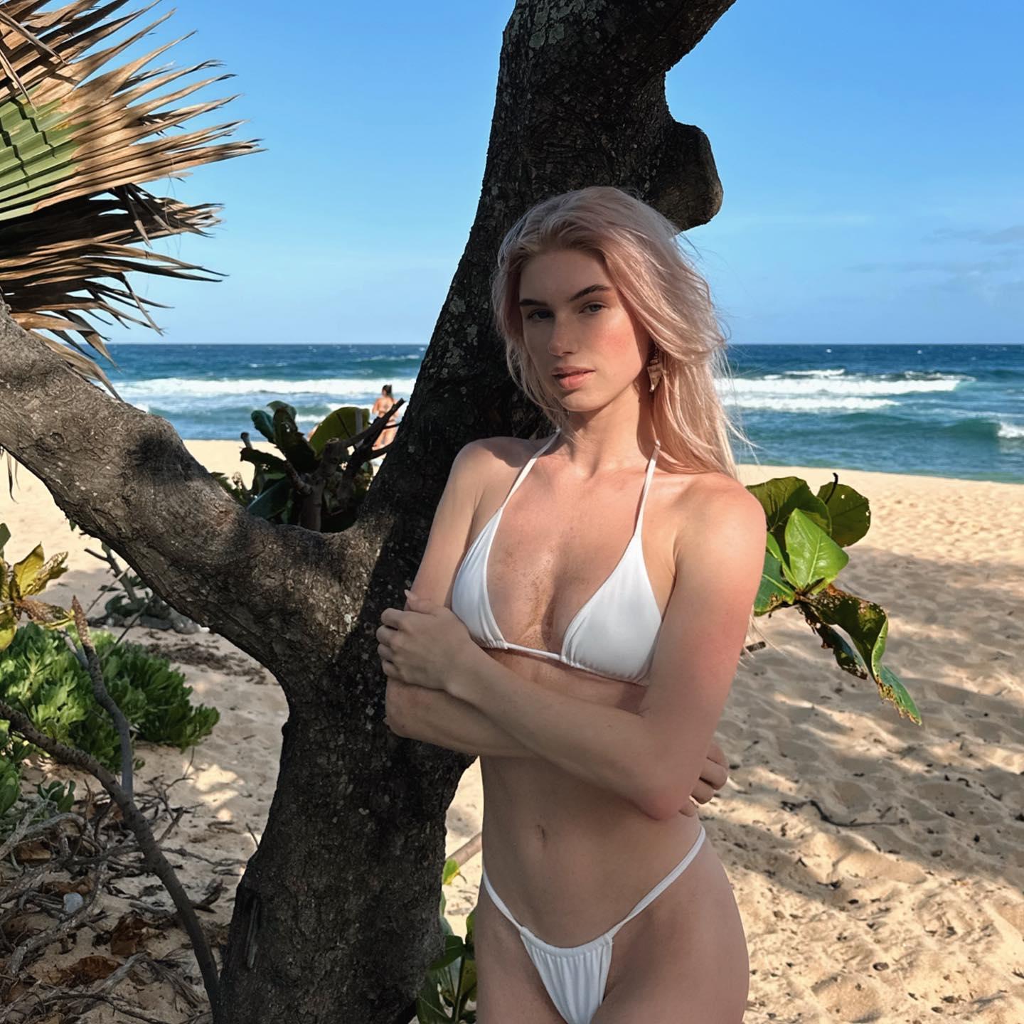 Brittan Byrd Teases ‘summer Feels In Her White Thong Bikini