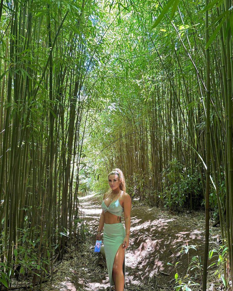 Kindly Myers and Lizzy Acosta In Bikinis Visit A Waterfall In Hawaii