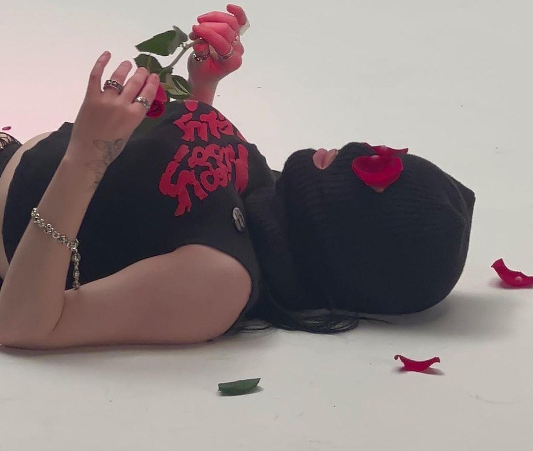 Billie Eilish Flaunts Her Curves In A Crop Top & Fishnet Tights