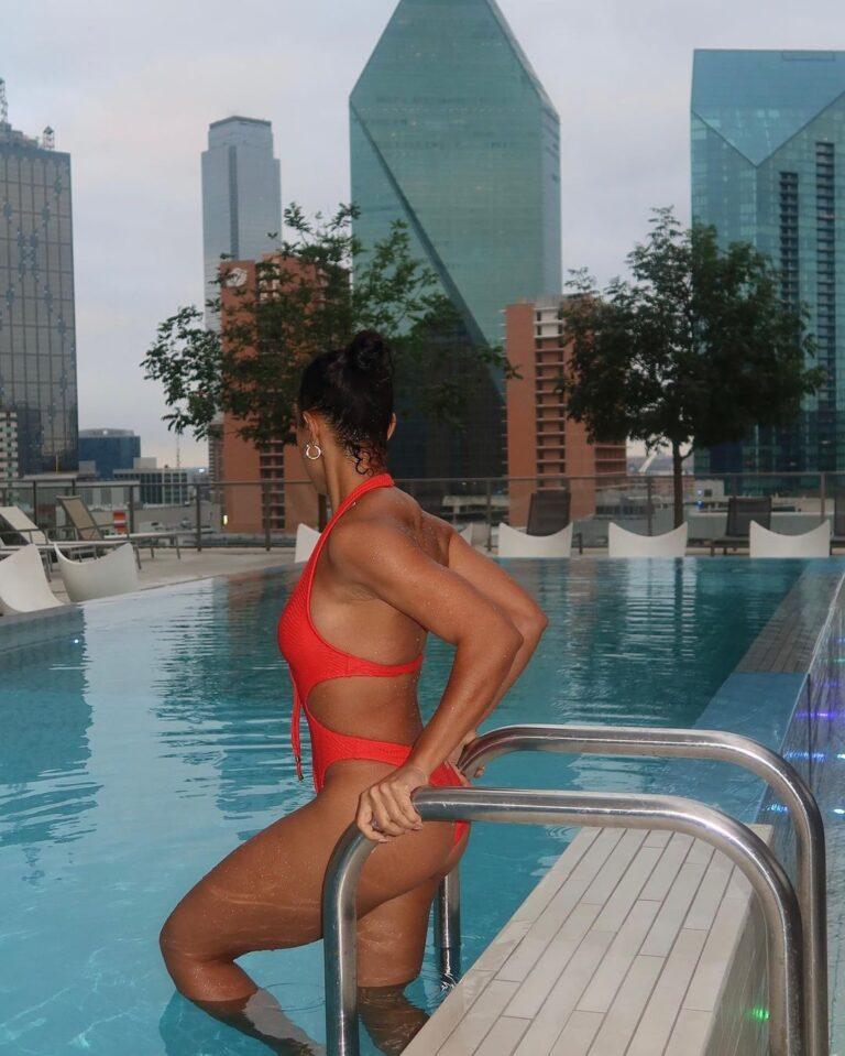 WWE Star Mandy Rose Takes Cold Plunge In Stunning Two Piece