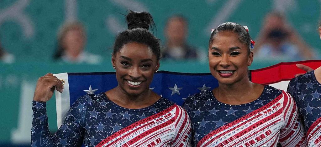 Simone Biles & Jordan Chiles Rep USA Shorts In New Photo