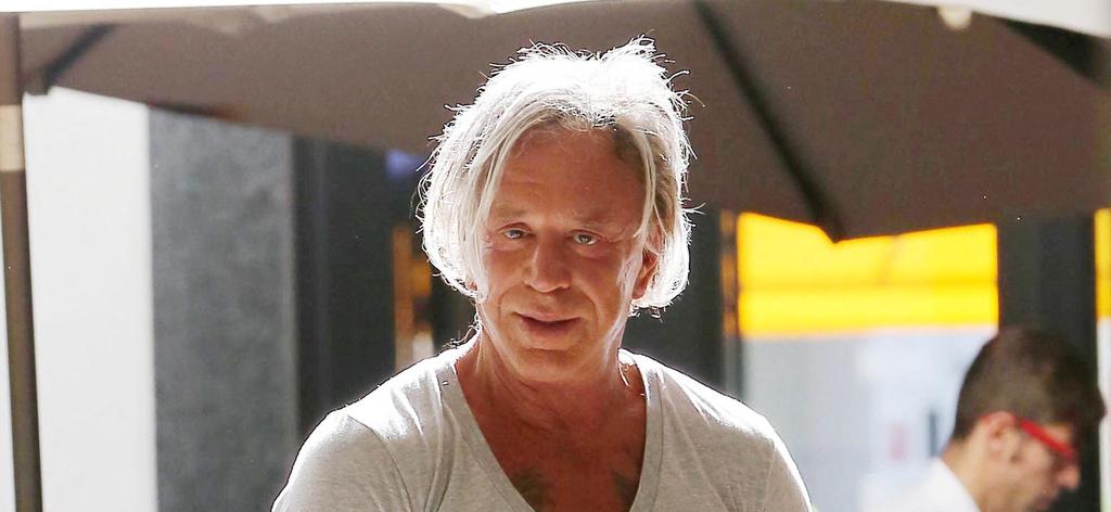 Mickey Rourke Unrecognizable In Rare Beverly Hills Sighting