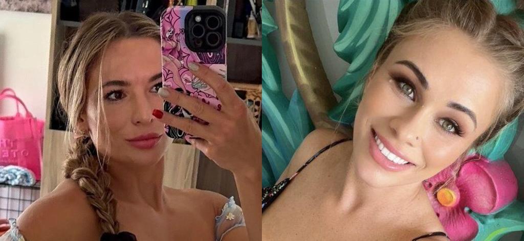 Paige VanZant & Maryna Moroz Straddle A Punching Bag In Skimpy Outfits