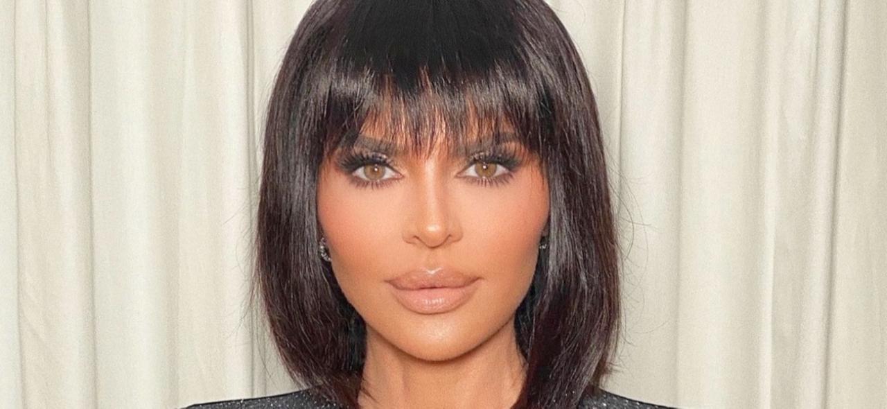 Lisa Rinna Exposes Chest In Sheer Glitter Bodysuit