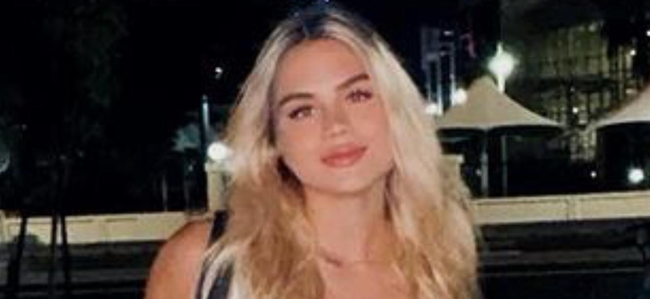 Swimmer Luana Alonso In Red Bikini Works On 'Tan After Class'