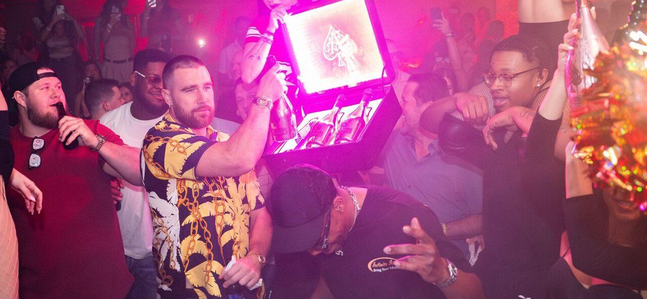 Travis Kelce Parties In Vegas After Visiting Taylor Swift In Sydney ...