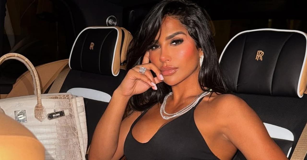 Gallienne Nabila's Birthday Pics In Hot Red Dress Look 'Fakeish'