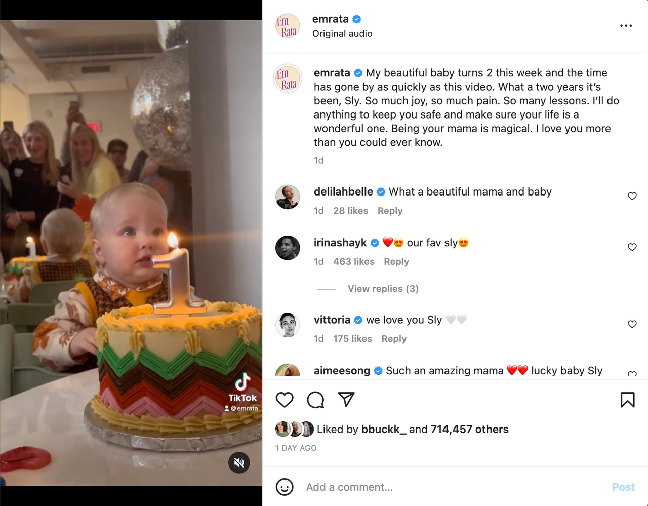 Emily Ratajkowski Celebrates 2 Years Of Mommyhood!