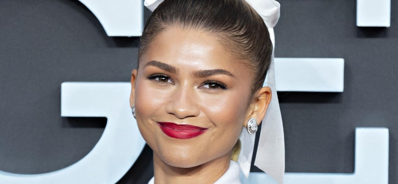 Zendaya All Smiles In See-Through Braless Top