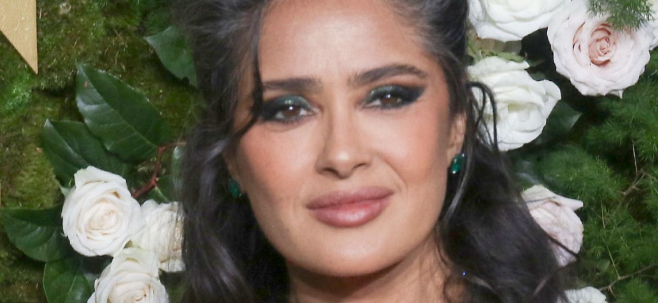 Salma Hayek In Plunging Corset Told Chest 'Too Big For Her Body'
