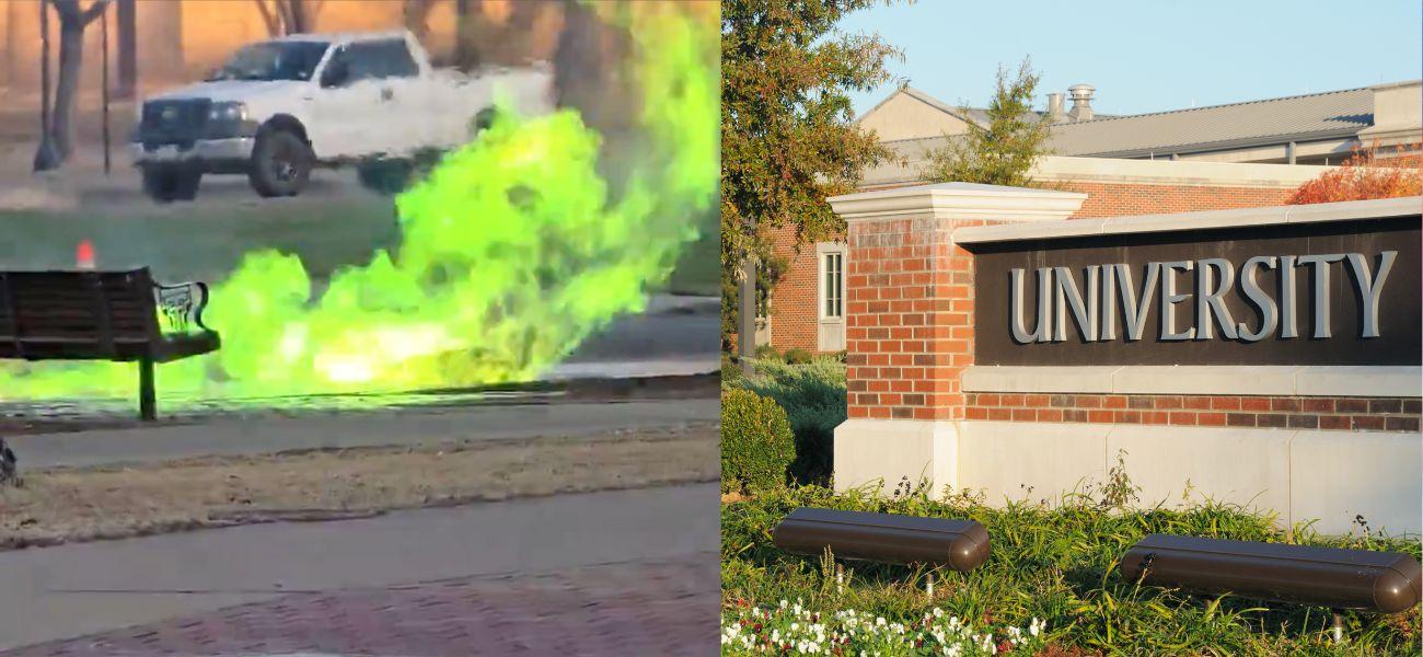Photos Capture Mysterious Green Explosion At Texas Tech University