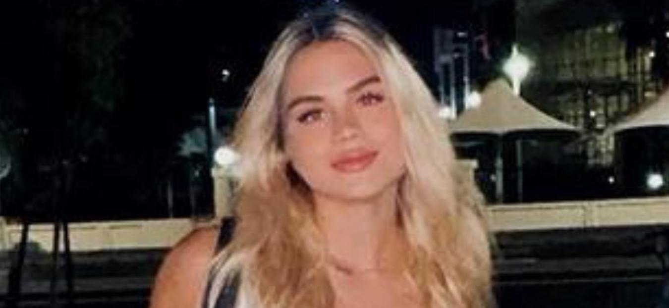 Swimmer Luana Alonso In Red Bikini Works On 'Tan After Class'