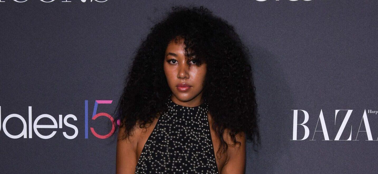 Aoki Lee Simmons Flaunts Her Body In A Tiny Black Bikini
