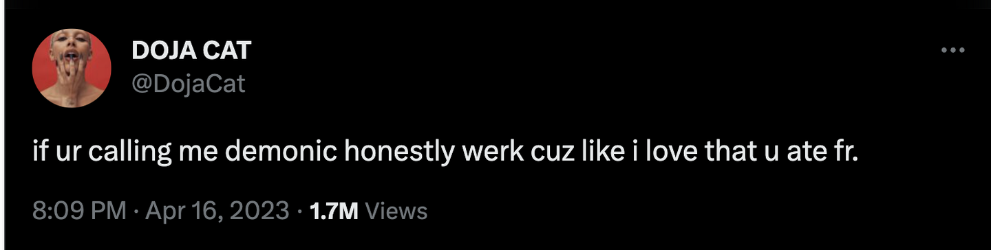 Trolls Criticize Doja Cat Over 'Satanic' Tattoo