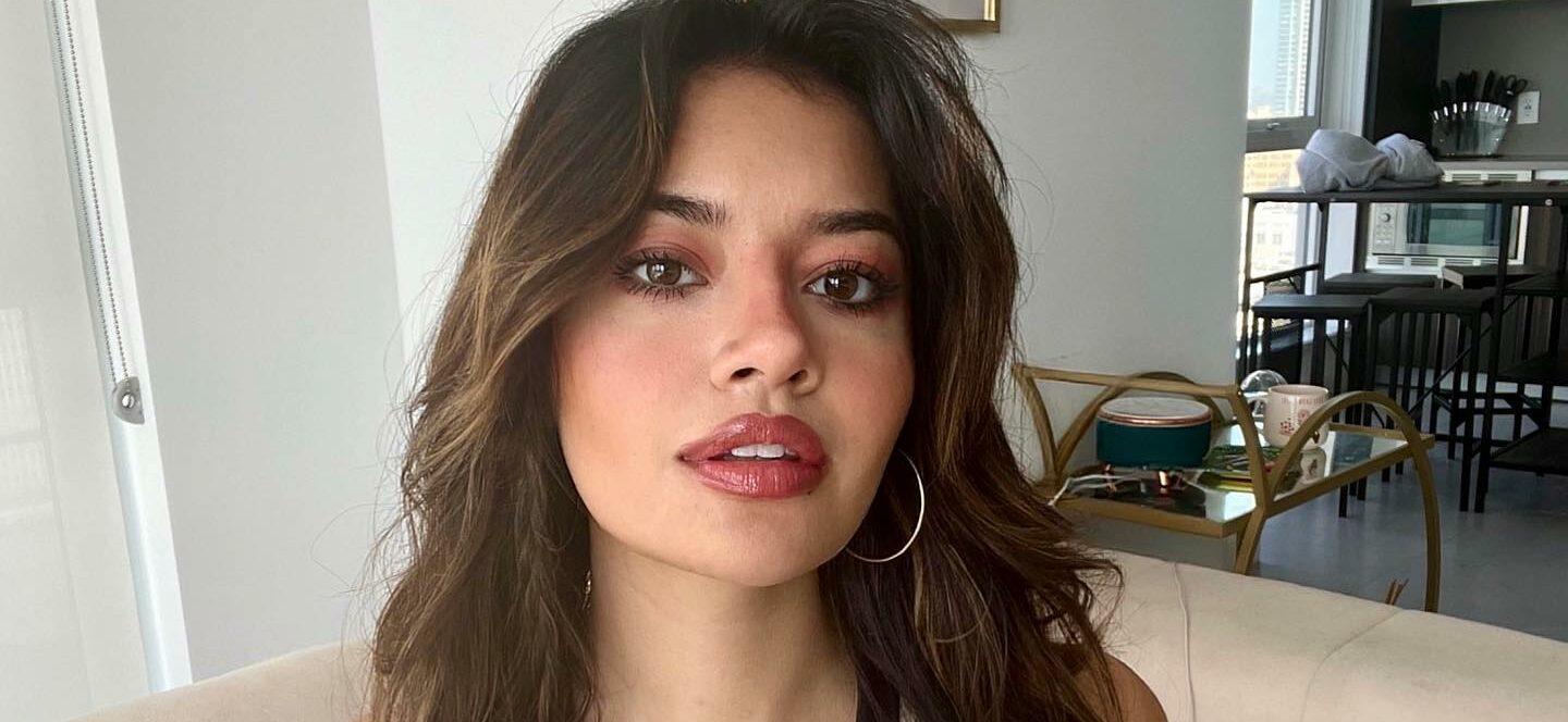 Kayla Carter Strikes A Pose In A Lacy Brown Bra