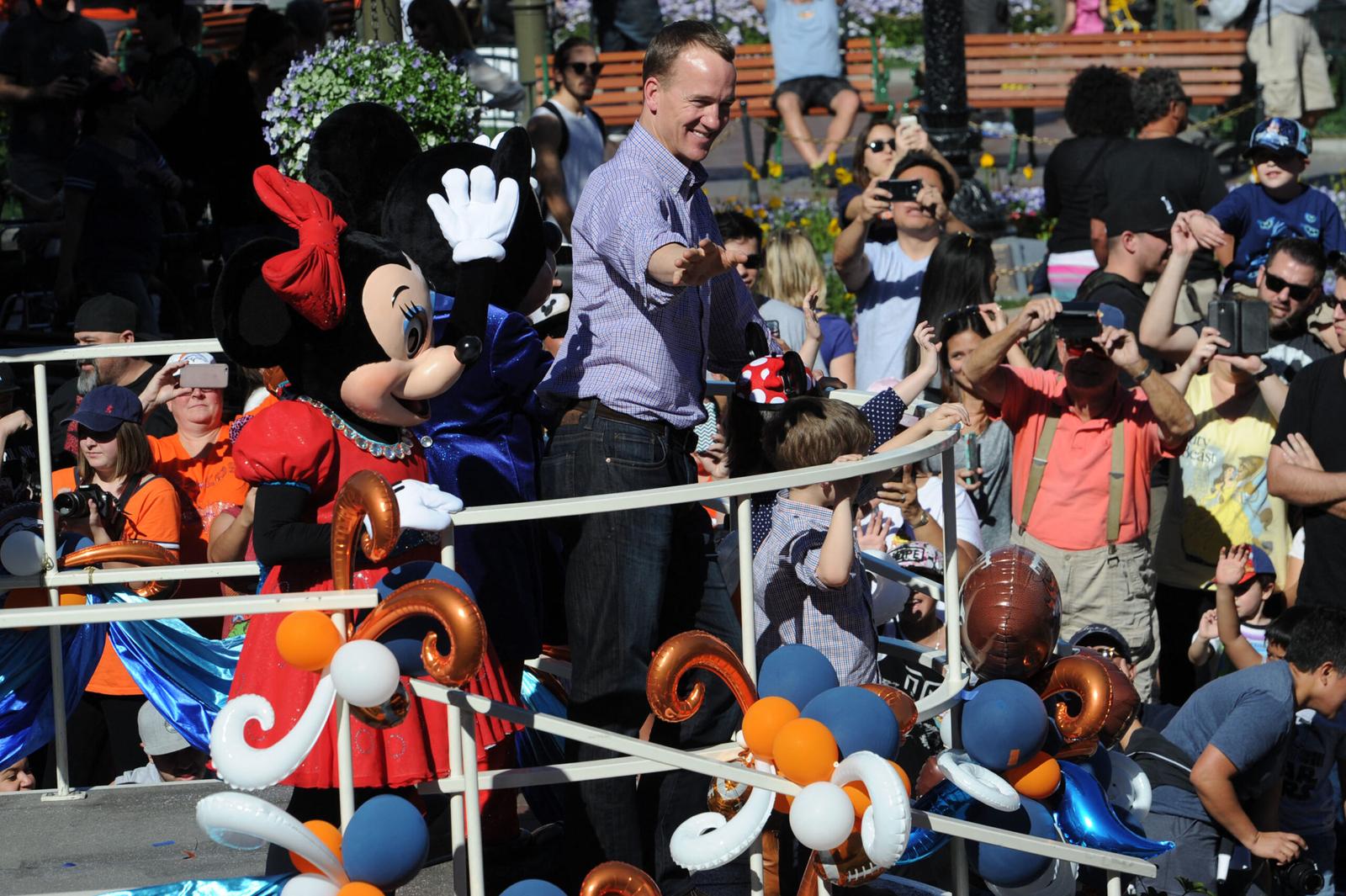 Peyton Manning And Phil Simms Spotted Filming At Disney World