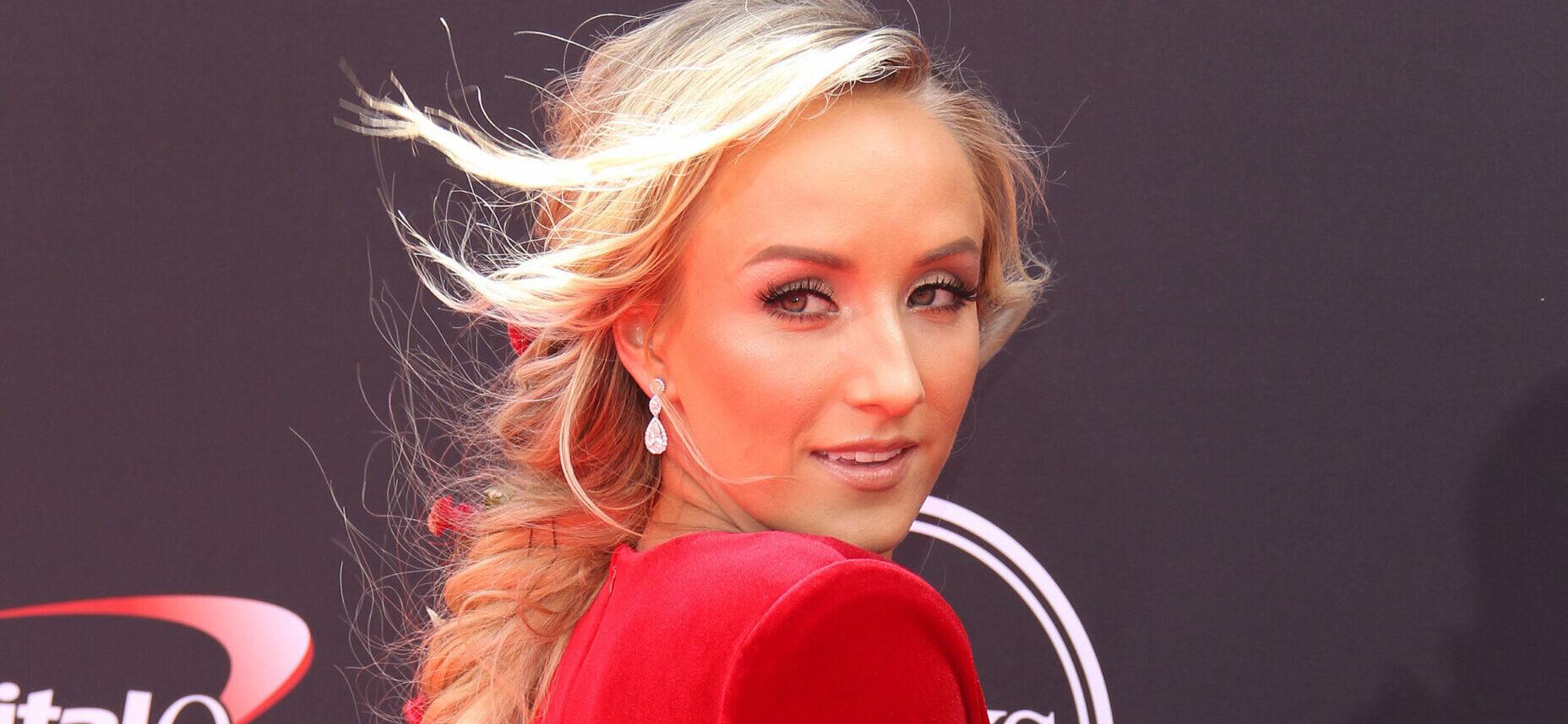 Gymnast Nastia Liukin Hits The Pool In Her Green Swimsuit