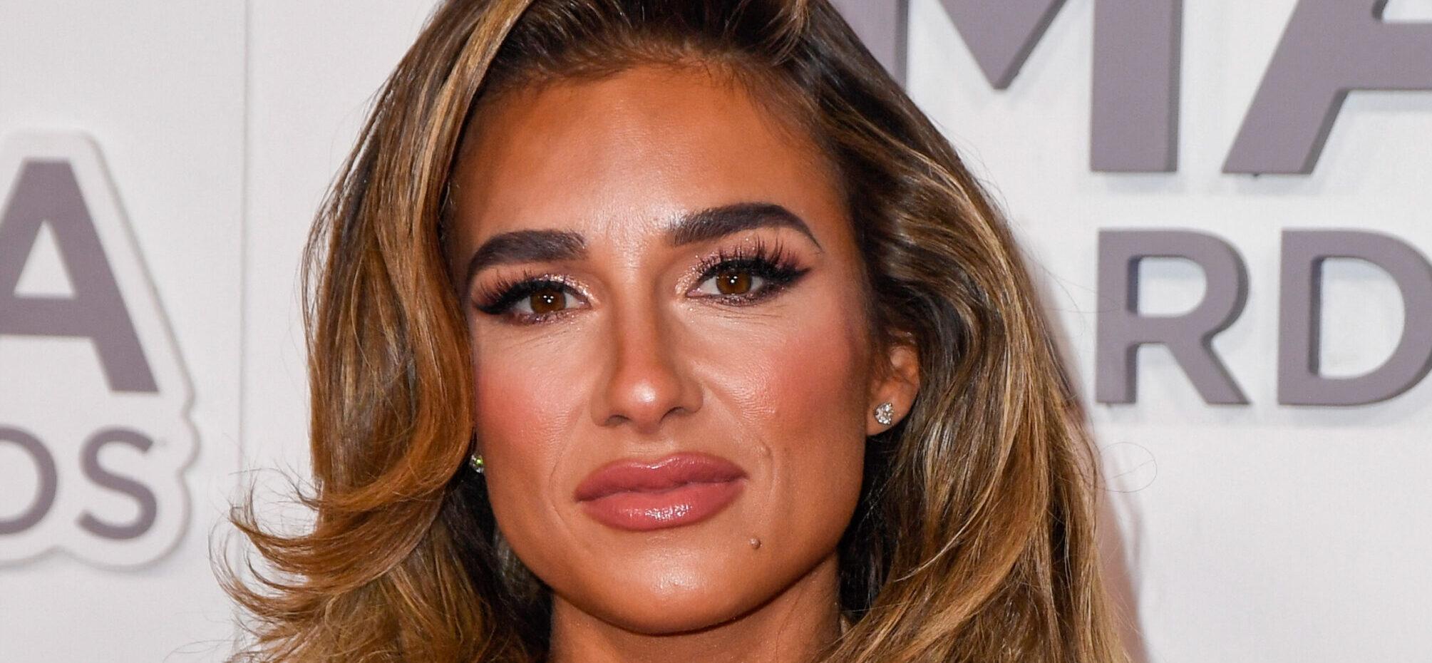 Jessie James Decker Models Her New Chic Kittenish Pink Romper