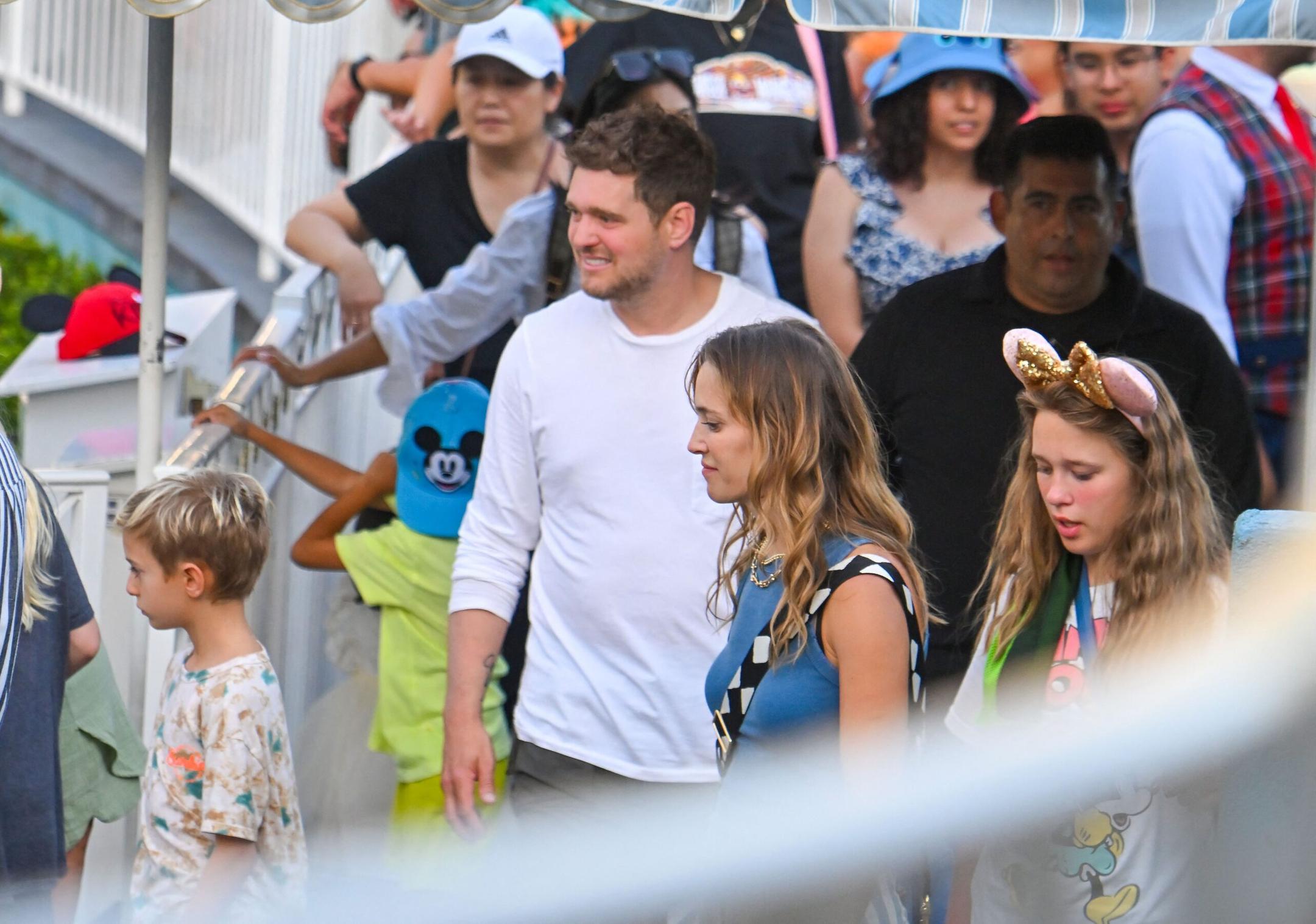 Michael Bublé Enjoys Disneyland With His Family: See The Photos