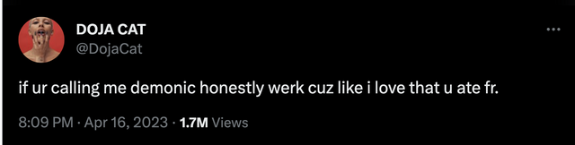 Trolls Criticize Doja Cat Over 'Satanic' Tattoo