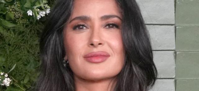 Salma Hayek In Liquid-Effect Dress Convinces Fans 'They're Real'