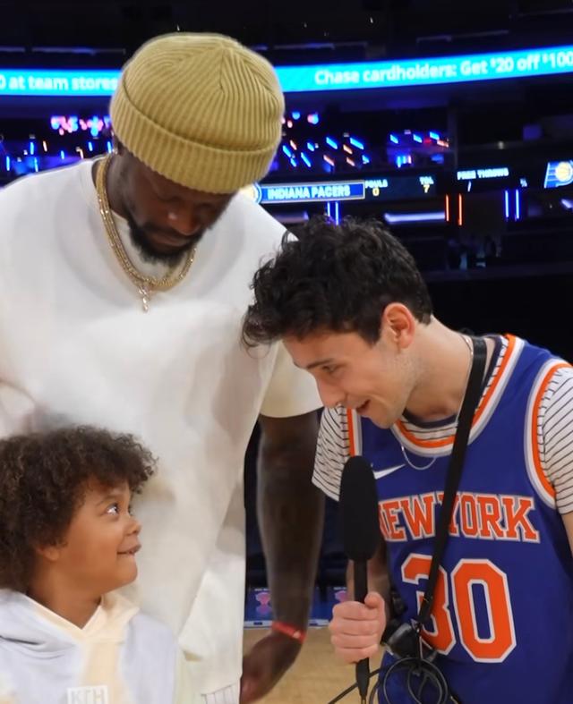 Knicks' Julius Randle's Son Demonstrates His Basketball Skills