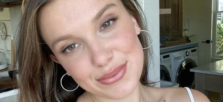 Millie Bobby Brown Stuns Braless In Her Kitchen With Sunflowers Millie Bobby Brown Stuns Braless In Her Kitchen With Sunflowers