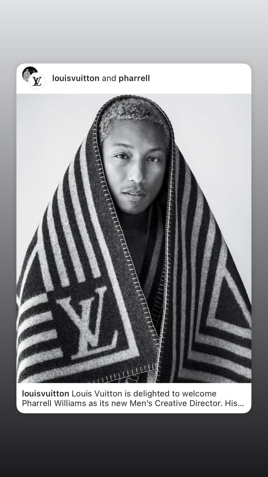 Pharrell Williams' First Louis Vuitton Show To Debut At PFW