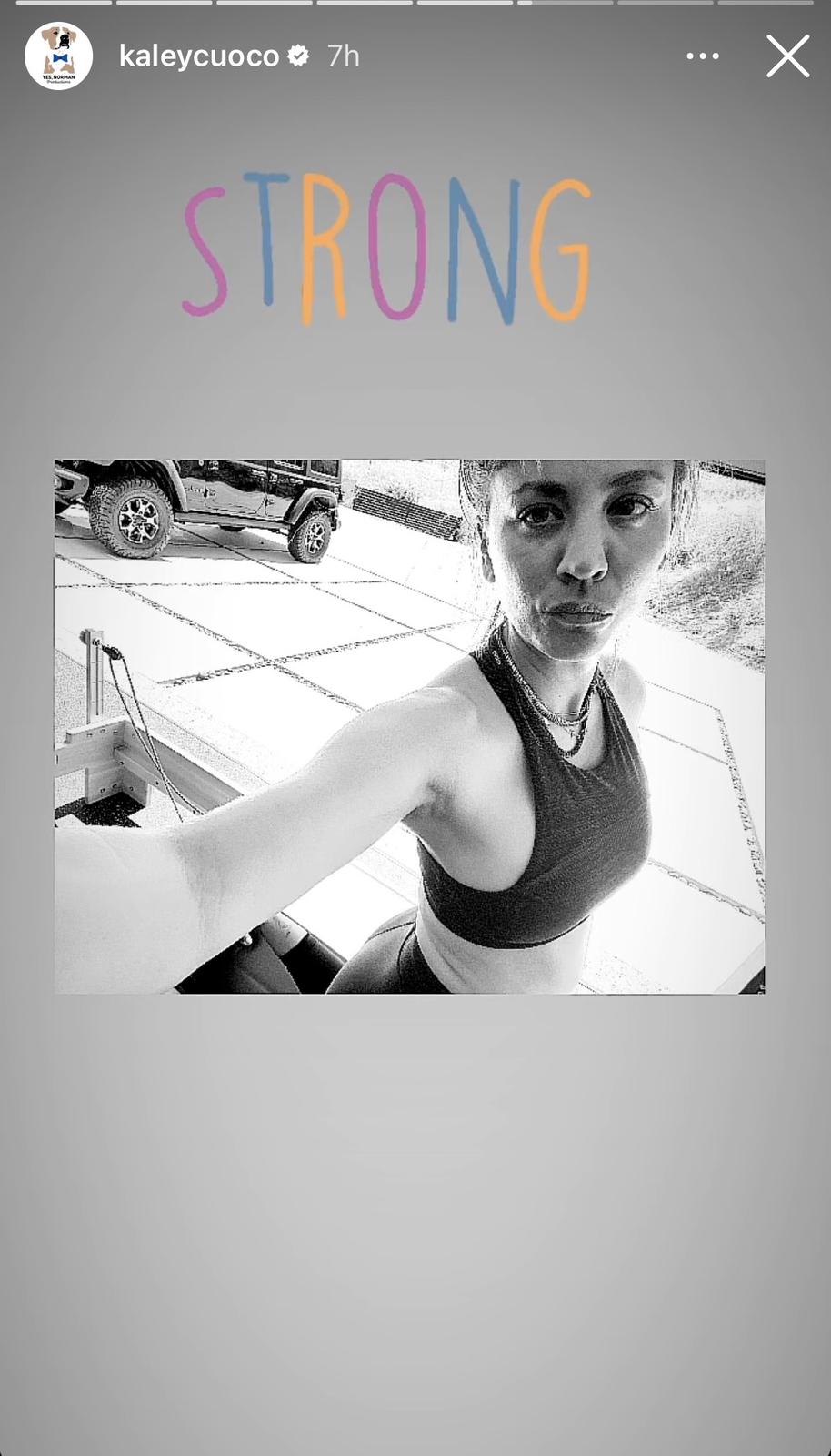 Kaley Cuoco Looks Trimmed In New Postpartum Workout Pictures