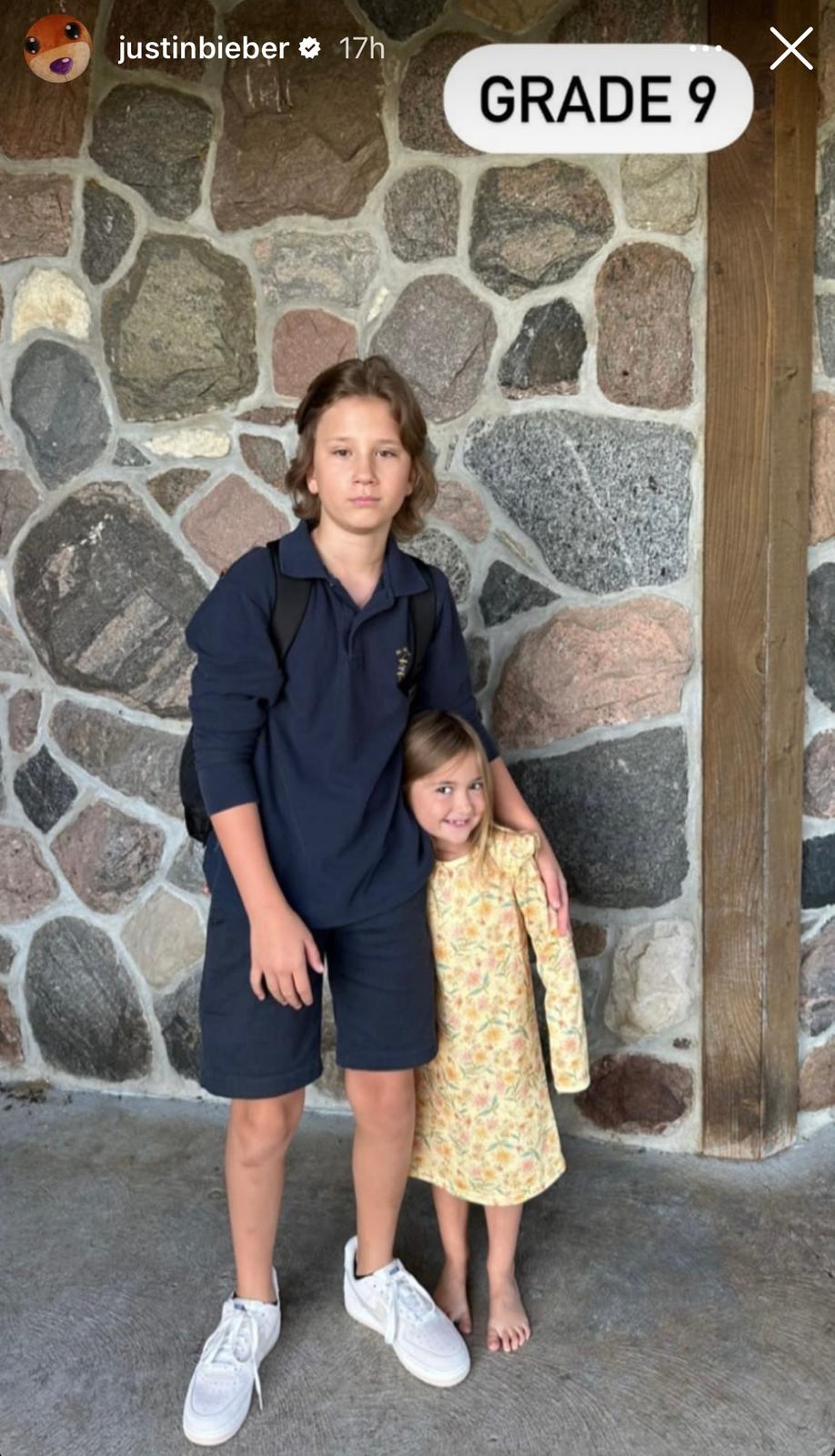 Justin Bieber Celebrates Younger Brother Heading To High School