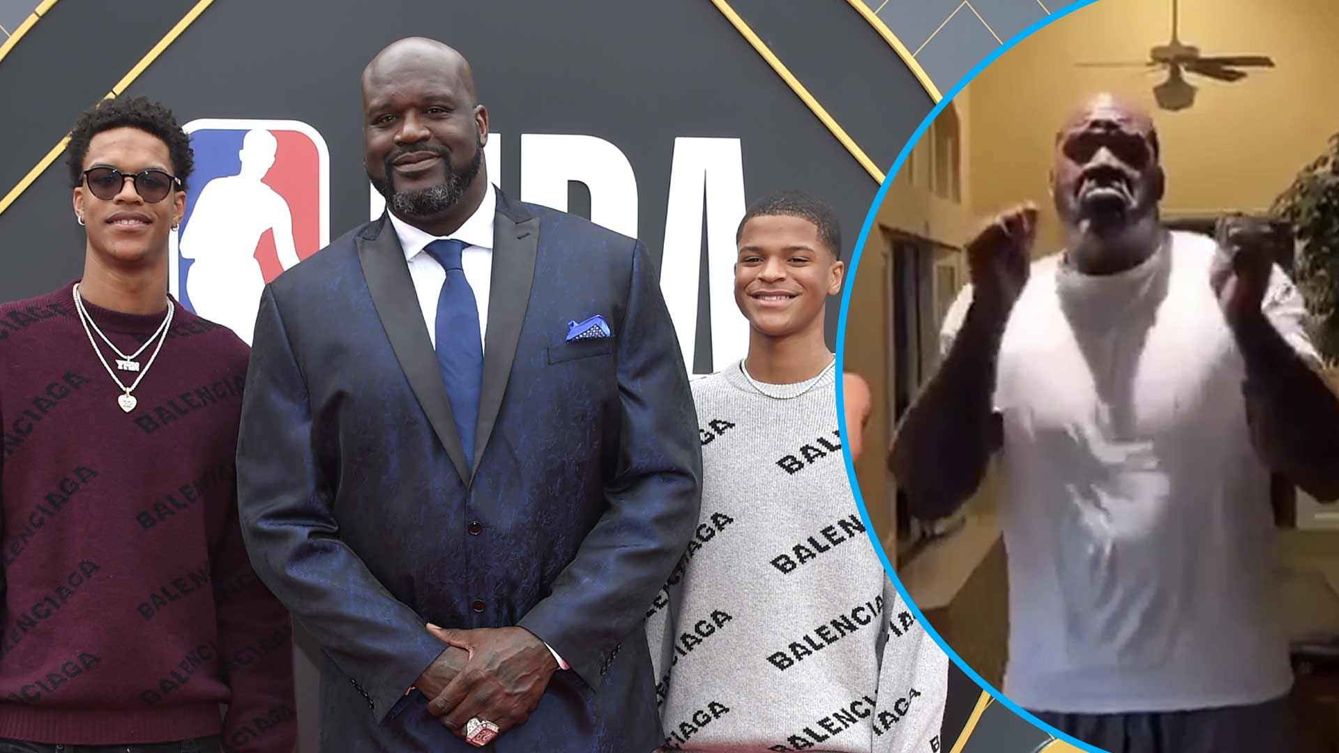 Shaq 'Leans wit It, Rocks wit It' During Viral Dance With Sons Shareef ...