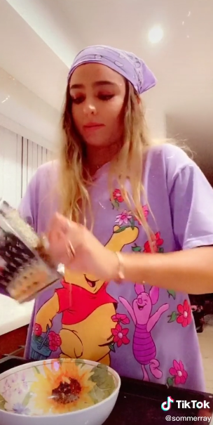 Sommer Ray Wanted For 'WAP' With Disney Nightie In Kitchen - The Blast