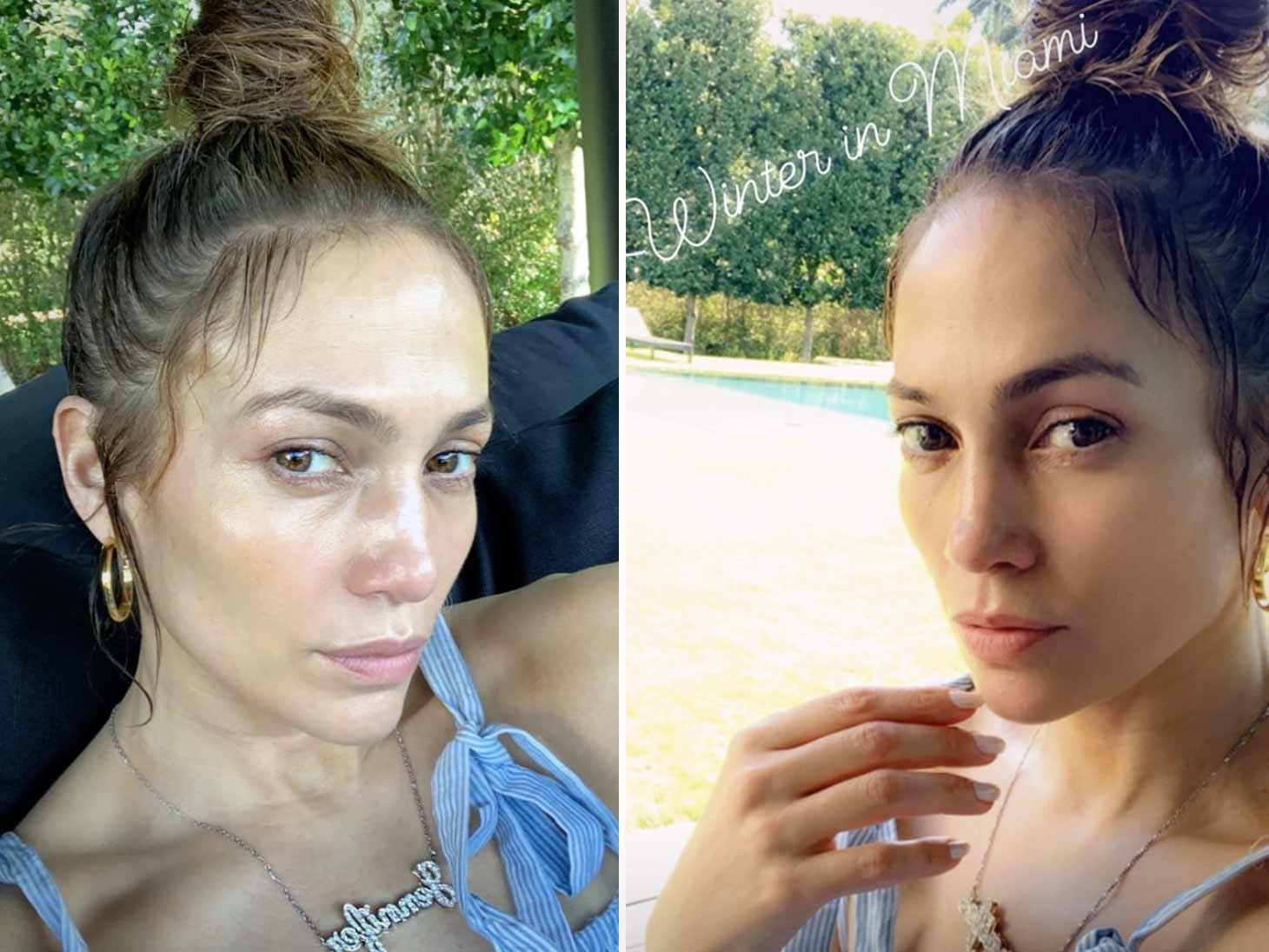 J Lo Posts Sizzling Makeup Free Selfies After Dominating 10-Year ...