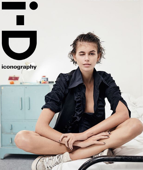 Kaia Gerber Exposes Chest In Sheer Sweater For 'Girl, Interrupted ...