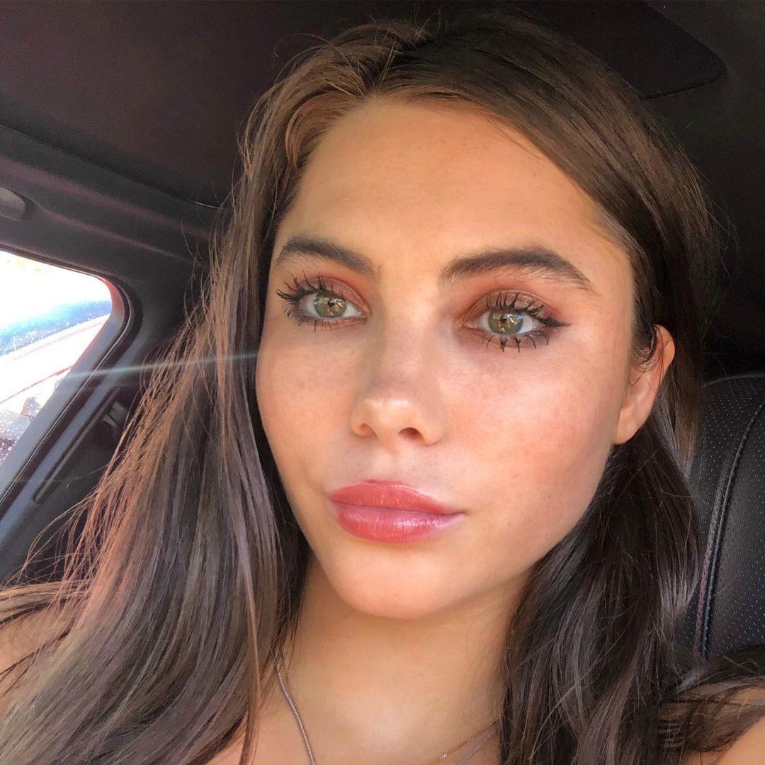 Gymnast Mckayla Maroney Swaps The Blues For Pink With Silky Shirt