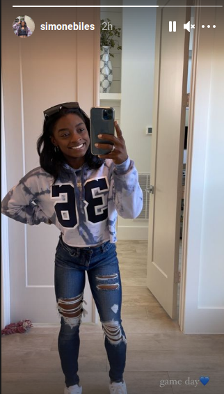 Simone Biles Highlights Olympian Thigh Gap For Game Day The Blast