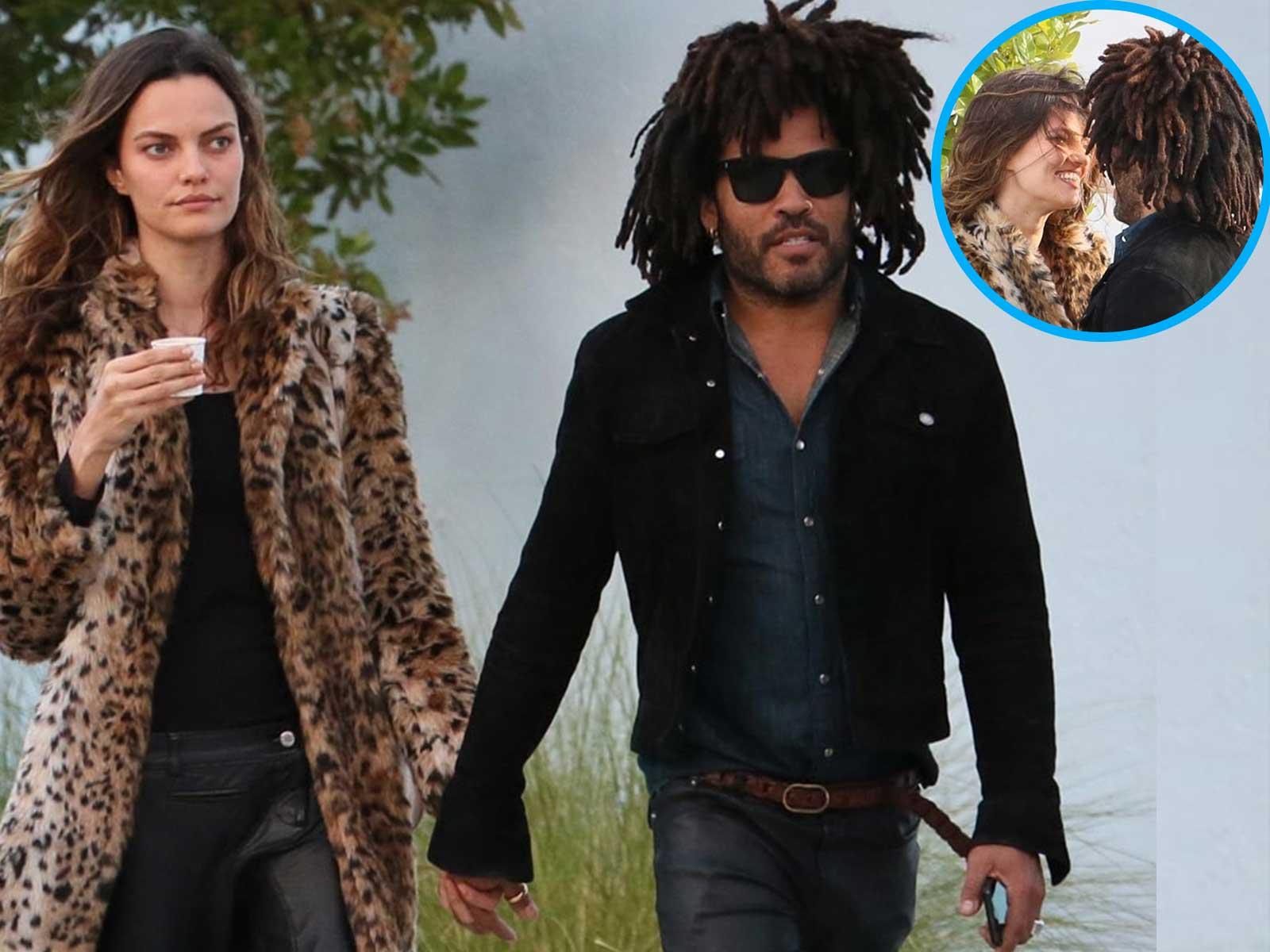 Lenny Kravitz Packs on PDA with Young Model - The Blast Lenny Kravitz Packs on PDA with Young Model - The Blast